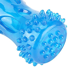 JOROBURO Dog Chew Toys, Silicone Non Toxic Tasteless Safe Bite Resistant Pet Molar Teeth Cleaning Stick, Puppy Toothbrush Interactive Dog Toys for Small Medium Large Dogs Pet (Blue L)