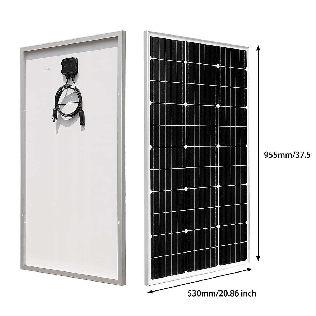 XINPUGUANG 200 Watt Solar Panel Kit PERC Monocrystalline 100W Solar Panel 20A Charge Controller Extension Cable for 12V Off-Grid System Rvs Boat Cabin Trailer Trailer (200W Solar Kit)