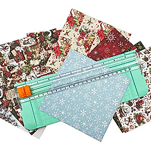 QYQRQF Paper Cutter, A4 Paper Trimmer with Security Safeguard & Side Ruler Portable Straight Edge Cutter for Scrapbooking Craft Paper, Photos, Label, Cardstock (Green)