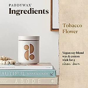 Paddywax Candles FR1203Z Form Collection Scented Candle, 12-Ounce, Tobacco Flower