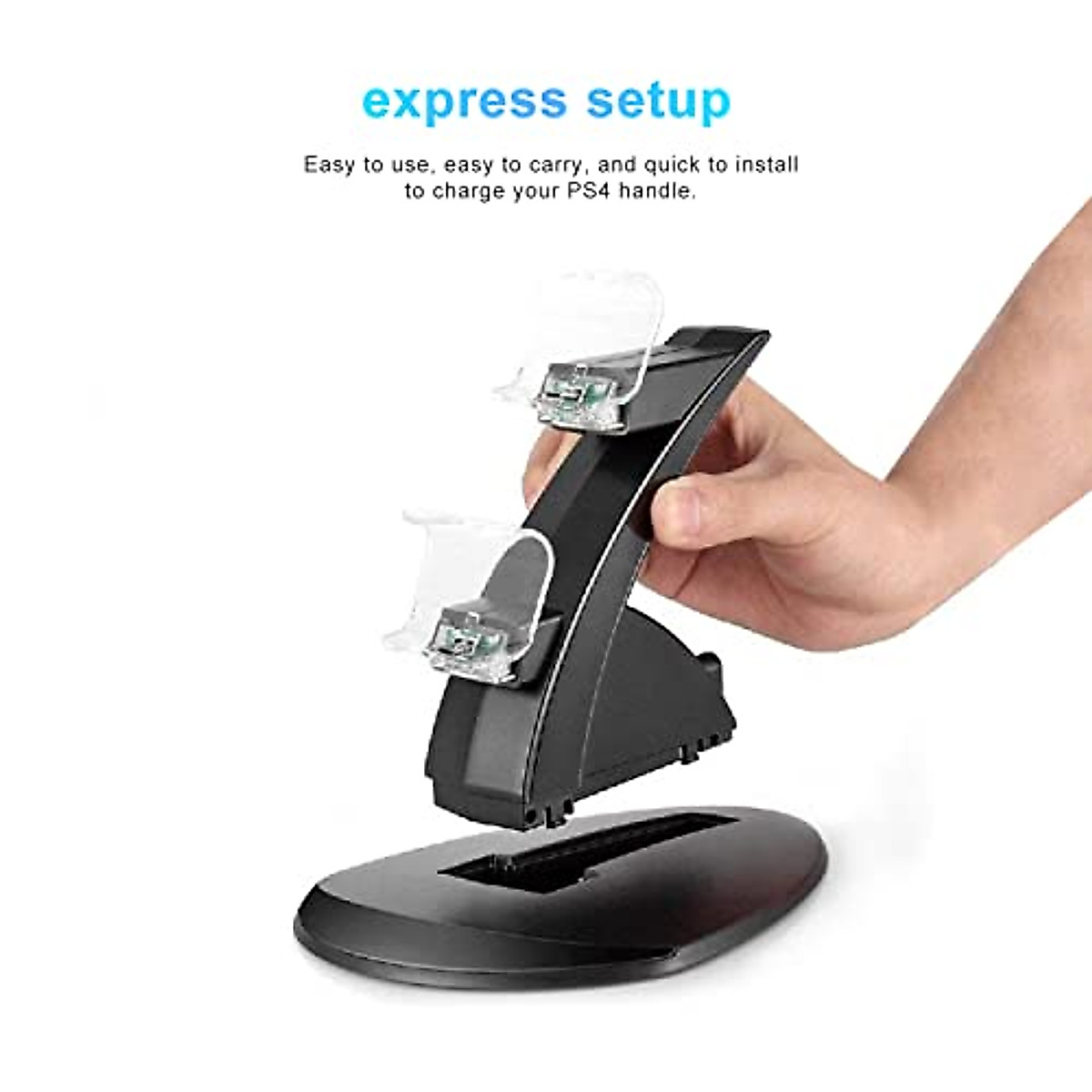 USB Fast Charging for PS4 Controller Charging Dock Stand Stations with Dual Micro USB Fast Charging & LED Indicator