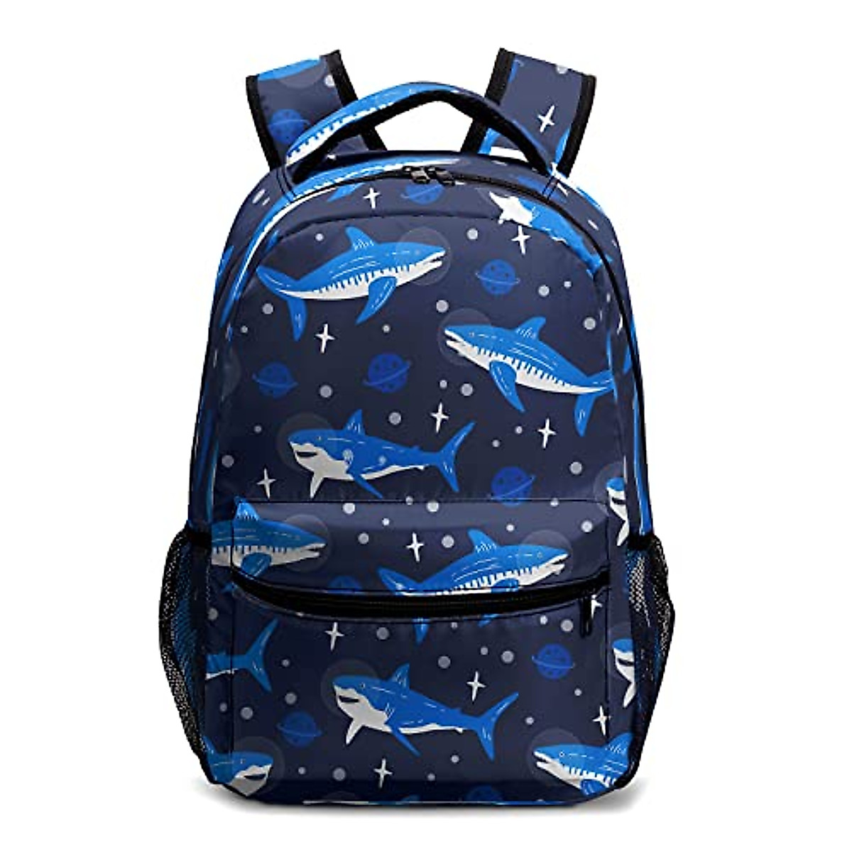 Dacawin Shark Backpack for Boys Blue Cartoon Animals Bookbag Lightweight Breathable School Backpacks Fashion Casual Travel Back Pack for Toddler Kids