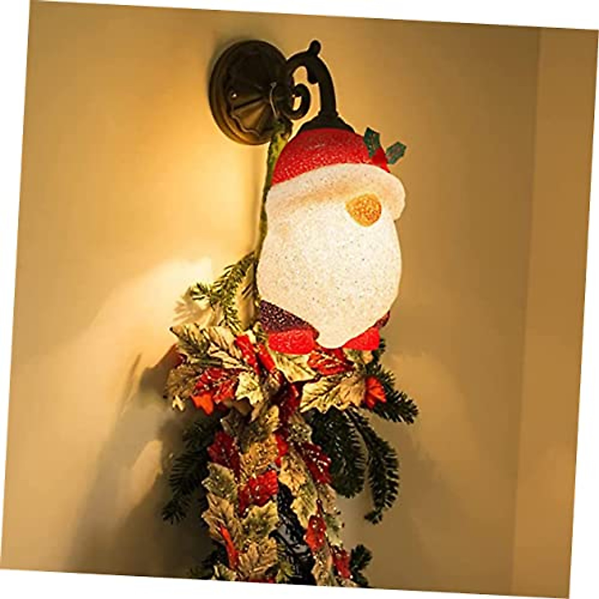 GANAZONO Christmas Lamp Shade Outdoor Light Covers Santa Lampsahde Christmas Porch Light Covers Porch Shades Christmas Ornaments Light Covers for Light Fixtures Holiday Lights Wall Eva