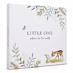 Keepsake Baby Memory Book for Boys & Girls – Timeless First 5 Year Baby Book Photo Album – Gender Neutral Woodland Journal Scrapbook - A Milestone Book to Record Every Event from Birth to Age 5