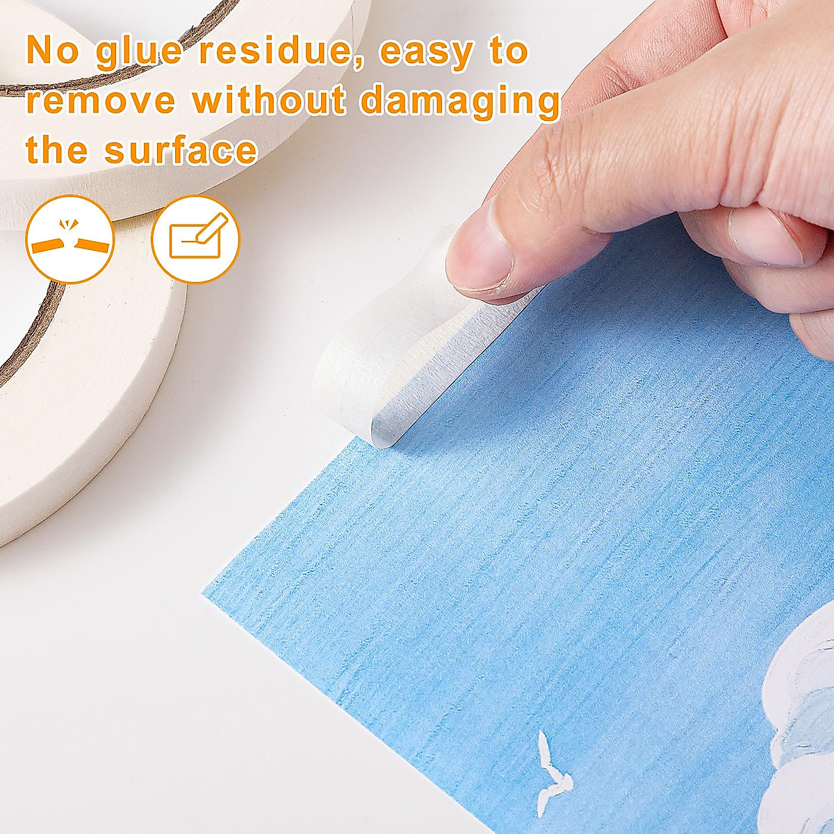 GUOKOFF Masking Tape 1/2 Inch x 55 Yards x12 Rolls, Beige White Masking Tape Painters Tape General Purpose Tape, Painting Adhesive Tape for Arts DIY Crafts Labeling