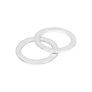 X AUTOHAUX 10pcs M18 Silver Tone Car Oil Drain Plug Gaskets Replacement for Porsche 900-123-106-30