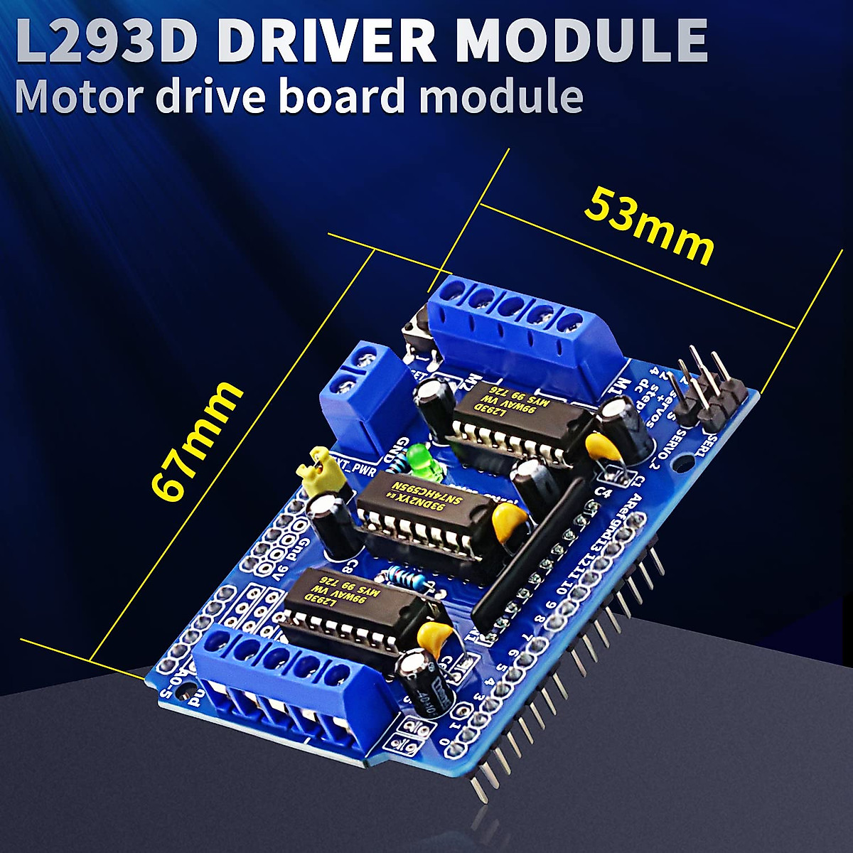 V TELESKY 3Pcs L293D Motor Driver Module - Shield Expansion Board Compatible with Arduino for Duemilanove Raspberry Pi Mega UNO R3 AVR ATMEL
