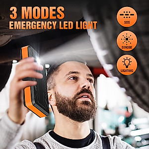 S ZEVZO Jump Starter 1000A Peak Portable Jump Starter for Car (Up to 7.0L Gas/5.5L Diesel Engine) 12V Auto Battery Booster Pack with Smart Clamp Cables, USB Charge, LED Flashlight Jump Box