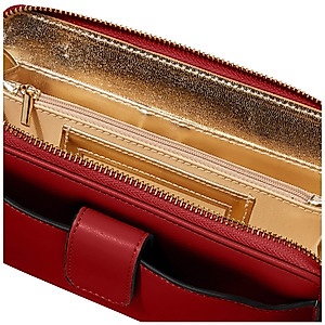 Heaye Women Wristlet Wallet with Cell Phone Holder RFID Blocking Zip Around Wallet PU, Red