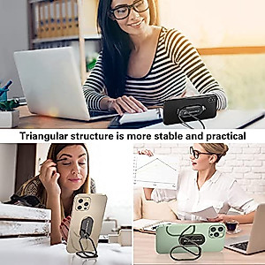 Phone Ring Holder Finger Kickstand, 360 Rotation Foldable Ultra-Thin Metal Cell Phone Back Hand Grip for Magnetic Car Mount & Office Desktop, Adjustable Cellphone Stand for iPhone 14 iPad Smartphones
