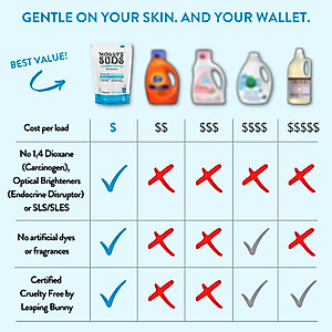 Molly's Suds Original Laundry Detergent Powder | Natural Laundry Detergent for Sensitive Skin | Earth-Derived Ingredients, Stain Fighting | 120 Loads
