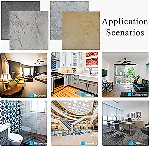 Norine Peel and Stick Floor Tile 12 x 12 Inch Self Adhesive Marble Vinyl Flooring Tile Waterproof Removable Sticker Tiles for Bedroom Bathroom Kitchen, 10 Pack