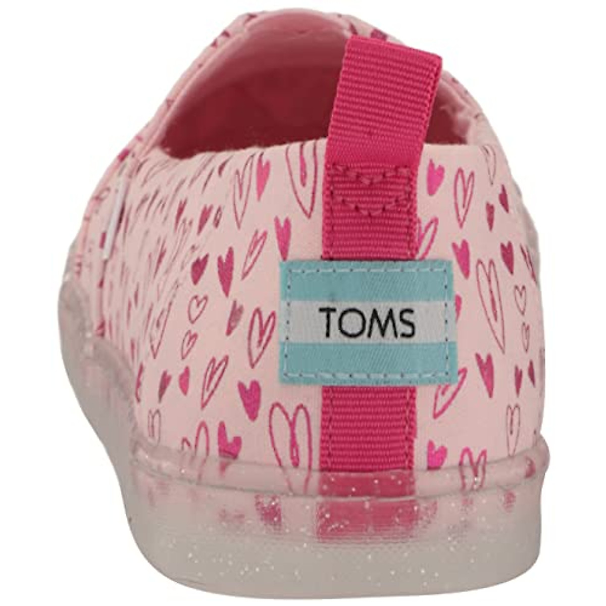 TOMS Girls Alpargata Loafer Flat, Pastel Pink, 2 Big Kid