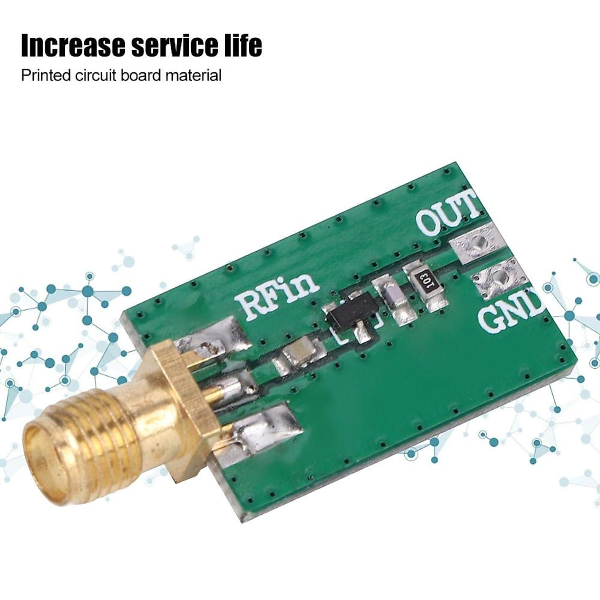 0.1-3200MHz RF Detector Module Discharge Board Envelope Detector High Sensitivity Dectect Amplitude Detection Discharge Detection Board Module