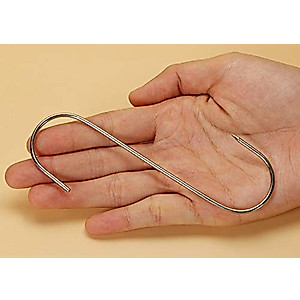 ONLYKXY 4.5 Inch Meat Hook, 20 Pieces Meat Hooks for Butchering Hanging Beef, Stainless Steel S Hooks Utility Hooks for Meat Processing (20)