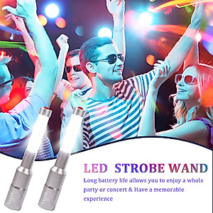4 Pieces LED Strobe Baton Bottle Service Sparklers Bottle Service Light Bottle Handheld Light for Nightclubs Weddings Parties Activities Supplies (Silver)