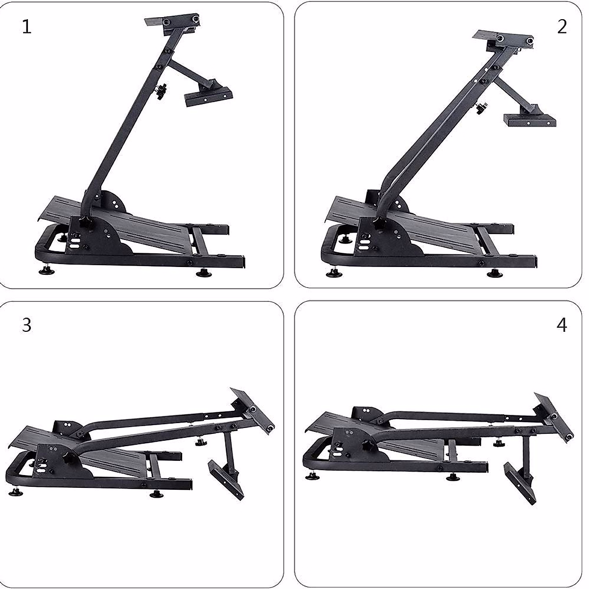 Minneer Steering Racing Wheel Stand Fit for Logitech G25, G29, G920, G923, Thrustmaster TMX, t80, Fanatec, PS4, PC Gaming Simulator Cockpit Wheel, Pedal & Shifters Not Included