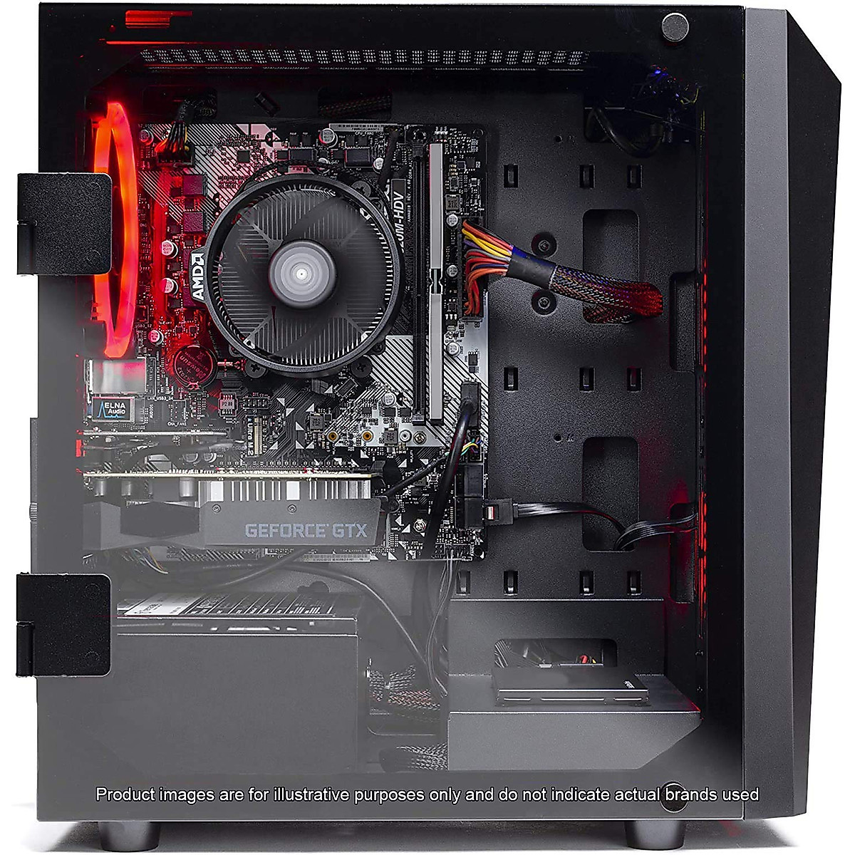 SkyTech Blaze II Gaming Computer PC Desktop – Ryzen 5 2600 6-Core 3.4 GHz, NVIDIA GeForce GTX 1660 TI 6G, 500G SSD, 8GB DDR4, RGB, AC WiFi, Windows 10 Home 64-bit