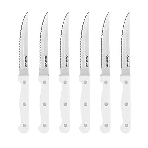 Cuisinart C77TR-6PSK Triple Rivet Collection 6-Piece Steak Knife Set (White)