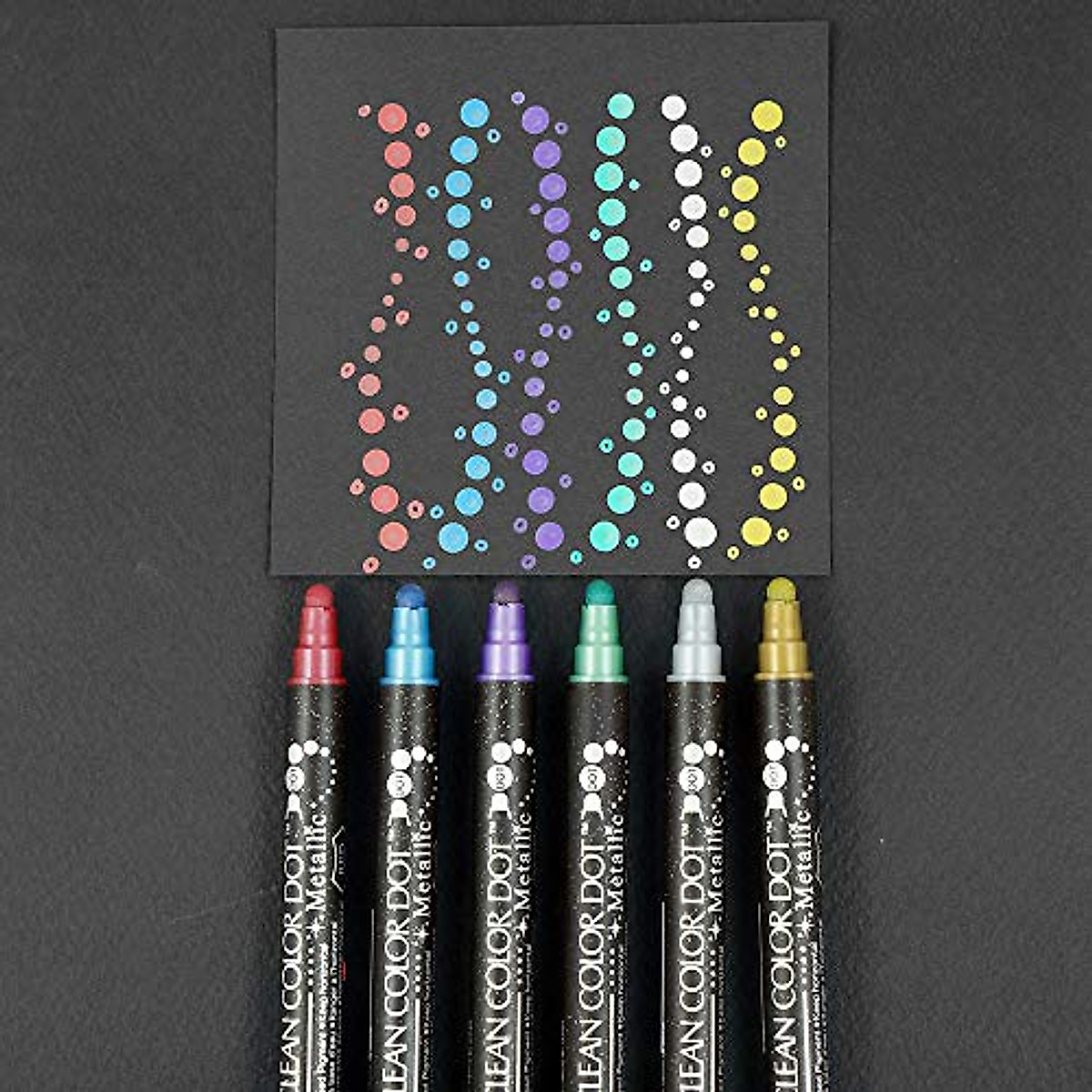 Kuretake TC-8100/6V ZIG Clean Color Dot Metallic 6 Colors