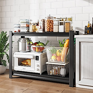 Rufokisa Garage Shelving Heavy Duty，Large Loads Adjustable Garage Storage Shelves, Metal Storage Racks and Shelving Units, Utility Rack Shelves,48”W x 18”D x 39”H,Black