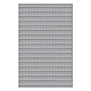 Spellbinders Hand Drawn Scallops Embossing Folder, Opaque