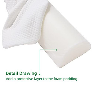 BBjixiang Toddler Bed Bumper for Twin Bed, Crib Rail Guard for Baby Boys and Girls Foam Long Pillow Pad with Non-Slip Washable Cover 1 Pack