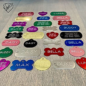 Love Your Pets Classic Pet ID Tags – Aluminum 2 Sided Deep Engraved Dog Tags-Made in The USA-Personalized Dog ID Tags, Cat Tags & Pet Tags