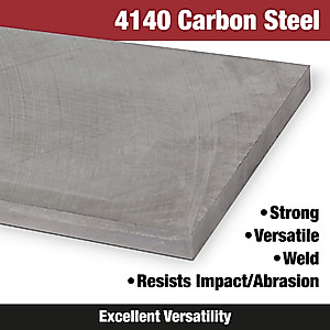 TCI Precision Metals 4140 Carbon Steel Plate Sheet, 6-Side Precision Sized, Ground and Milled Flat Blanks .750” Thick X 12.000" X 11.750"
