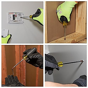 Klein Tools 85074 Screwdriver Set 6-Piece Includes 3 All-Purpose Flathead, 3 Phillips, Made in USA, Cushion Grip Comfort, Precision Machined Screwdrivers