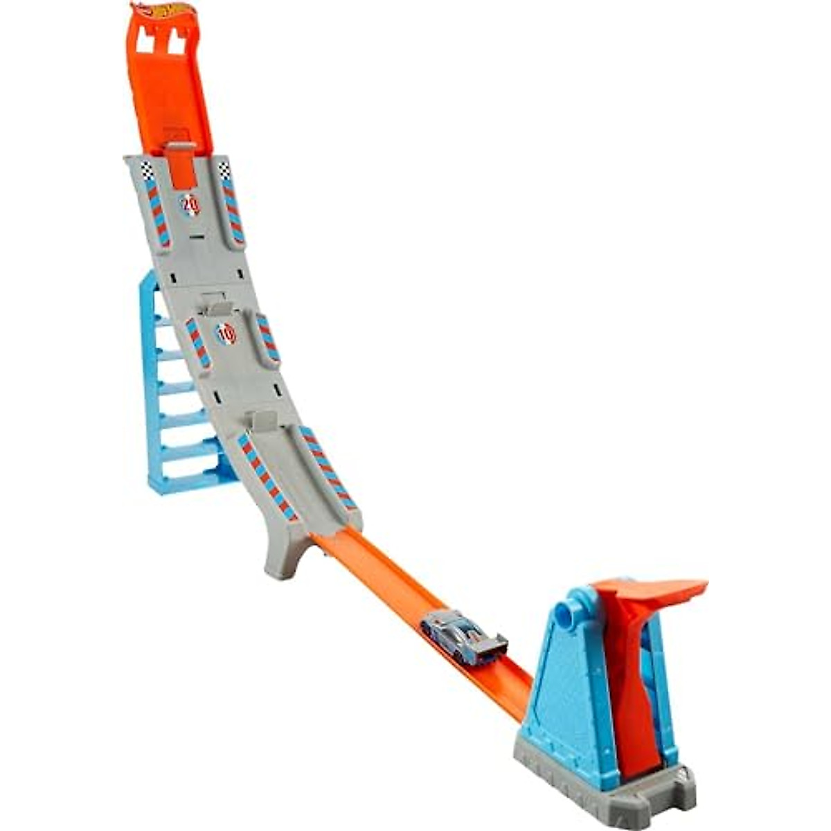 Hot Wheels Toy Car Track Set Hill Climb Champion Playset with 1:64 Scale Vehicle, Launch Uphill to Score Points & Win