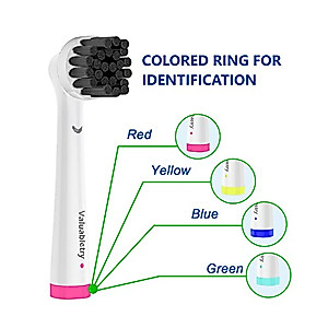 8 Pack Charcoal Relpacement Brush Heads Compatible with Oral B Electric Toothbrush, Making with Active Charcoal Bristles