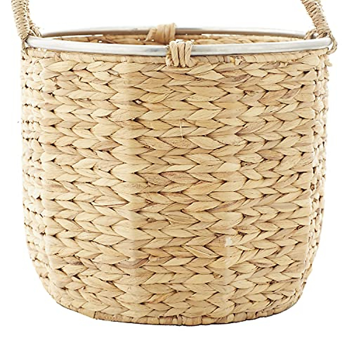 Deco 79 Seagrass Handmade Storage Basket with Handles, Set of 2 12", 16"W, Light Brown
