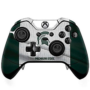 Skinit Decal Gaming Skin compatible with Xbox One Elite Controller - Officially Licensed College Michigan State University Spartans Jersey Design