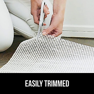 Gorilla Grip Extra Strong Rug Pad Gripper, Grips Keep Area Rugs Safe and in Place, Thick, Slip and Skid Resistant Pads for Hard Floors Under Carpet Mat Cushion and Hardwood Floor Protection 3x5 FT