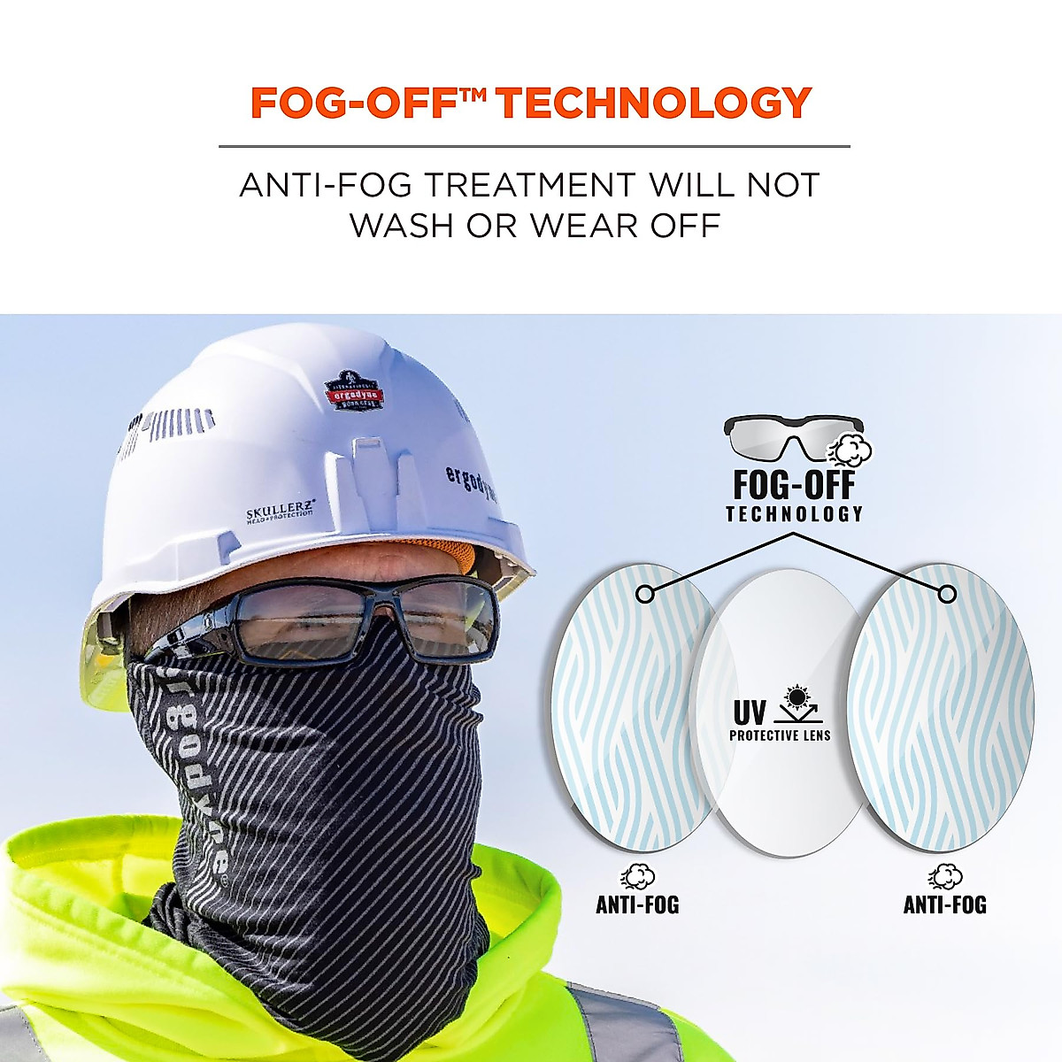 Ergodyne - Odin Anti-Fog In/Outdoor Lens Black Safety Glasses (50083)