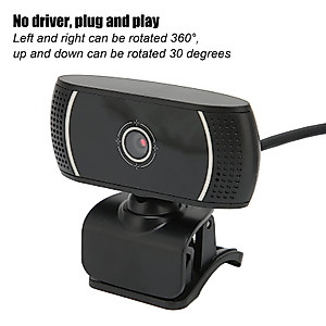 GOWENIC Webcam with Microphone,Streaming USB Computer Webcam,Plug and Play,Driver 640x480 Autofocus USB Webcam,for TV Boxes, Computers, Distance Education (C200 Black Inner Mark