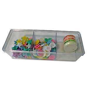 Organizer and Storage With Lid For Makeup, Toiletries, Jewelry, Tea Bags, Crafts and Scrapbook Supplies