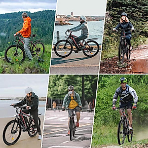 KBJPADS 26" Adult Electric Bikes 750W Motor Ebike 48V 16Ah Lithium Battery Electric Bicycles Dual Shock Absorbers 5-Speed 21MPH Mountain Beach E Bike