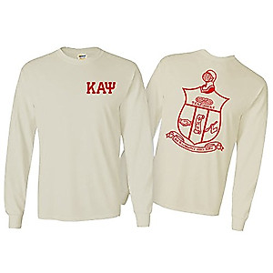 Kappa Alpha Psi World Famous Crest Long Sleeve T-Shirt Large Cream