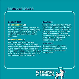 Project Watson Eye Wash for Dogs, Gentle pH Balanced Formula to Help Reduce Risk of Infection, Help Remove Tear Stains & Support Eye Health, Fragrance Free, 4 Fl Oz