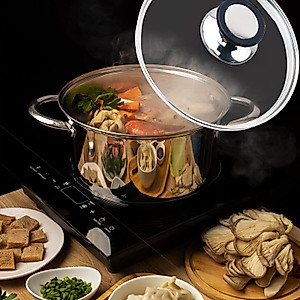 Tighall Universal Round Lid for Pans 6.5” Tempered Glass Pot Lid, with Steam Vent Hole and Heat Resistant Handle Replacement Frying Pan Cover Cookware