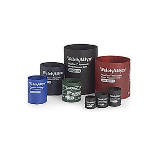 Welch Allyn REUSE-11-1SC FlexiPort Blood Pressure Cuff, Size 11, Adult, Reusable, 1 Tube, Male Screw Connector, 25-34 cm Range