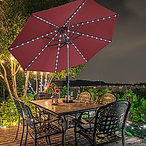 1 Set of Solar 9ft Sunumbrella Umbrella & Umbrella Cover