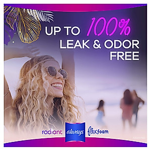 Always Radiant Pads, Size 4, Overnight Absorbency, Scented, 10 Count