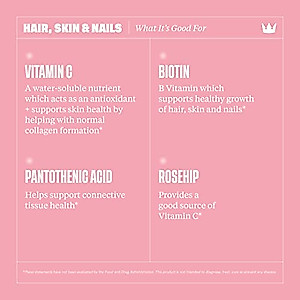 Health by Habit Hair, Skin and Nails Supplement 2 Pack (120 Capsules) - Biotin 2000mcg, Vitamin A, Vitamin B, Vitamin C, Hyaluronic Acid, Rosehip, and Alo Vera, Vegan, Non-GMO, Sugar Free (2 Pack)