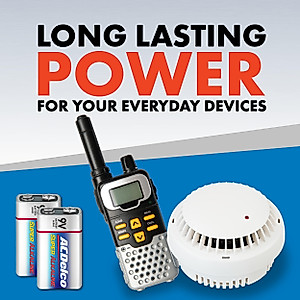 ACDelco 12-Count 9 Volt Batteries, Maximum Power Super Alkaline Battery, 7-Year Shelf Life, Reclosable Packaging