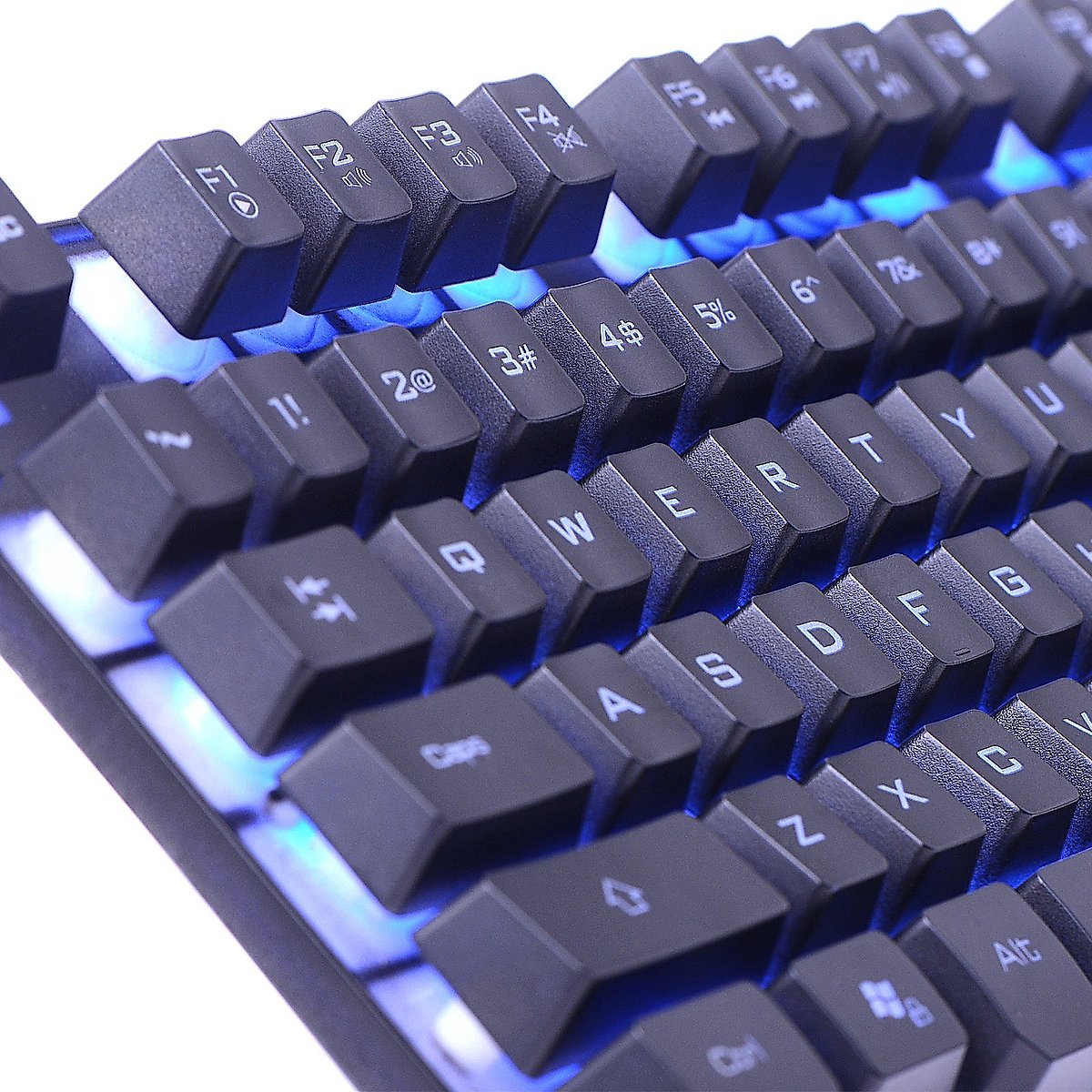 Moobom DB-A8 Mechanical Feel Gaming Keyboard, LED Three Color Backlit USB Wired Game Keyboard