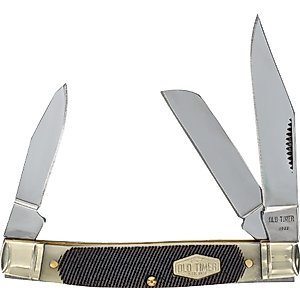 Old Timer 34OTB Genuine Bone Middleman 5.6in S.S. Traditional Folding Knife with 2.4in Clip Point and Bone Handle for Outdoor, Hunting, Camping and EDC