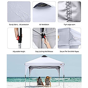 ABCCANOPY Outdoor Pop up Canopy Tent 8x8 Camping Sun Shelter-Series,White